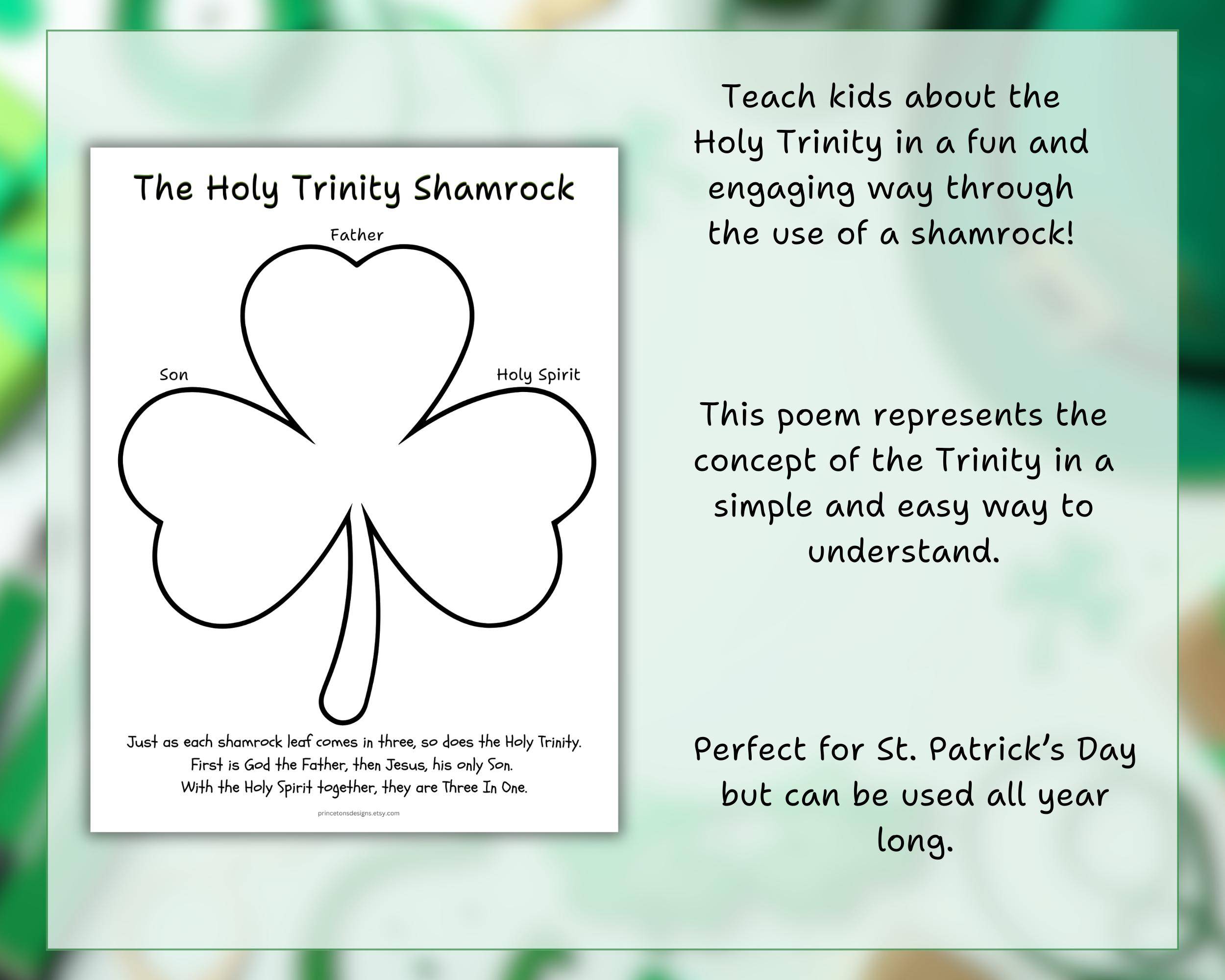 St. Patrick's Day Handprint Art, Christian St Patricks Day Craft, Holy ...