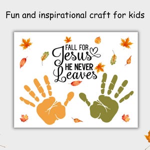 Fall Handprint Craft, Fall for Jesus Craft, Sunday School Activity ...