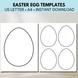 Printable Easter Egg Template, Easter Egg Activity Sheets, Easter Egg ...