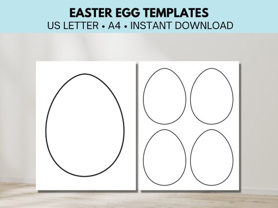 Large Printable Easter Eggs Easter Egg Coloring Book: A Super Cute
