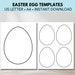 Printable Easter Egg Template, Easter Egg Activity Sheets, Easter Egg ...
