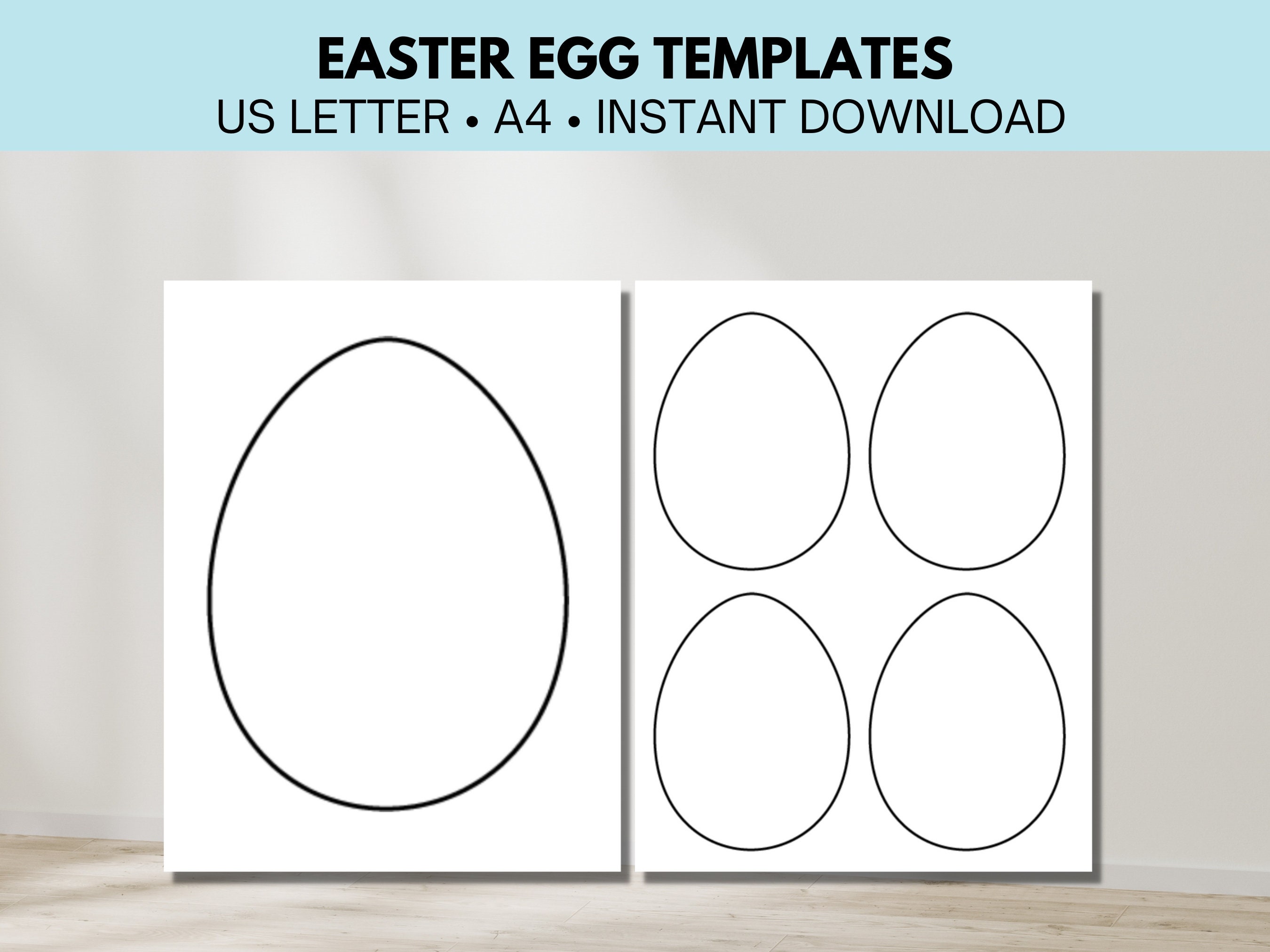 Printable Easter Egg Template, Easter Egg Activity Sheets, Easter Egg ...