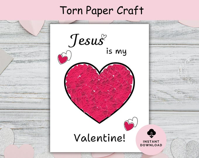 Jesus is My Valentine Christian Valentine's Day Bible Craft, Printable ...