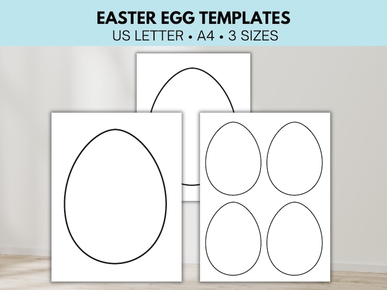 Printable Easter Egg Template, Easter Egg Activity Sheets, Easter Egg ...