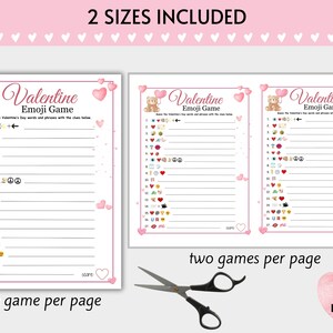 Valentine Emoji Pictionary, Valentine's Day Game Printable, Emoji ...