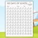 100 Days of School Printable Tracker, 100th Day of School Countdown ...