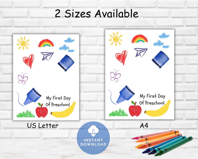 First Day of School Handprint Art Bundle, Back to School Printable ...