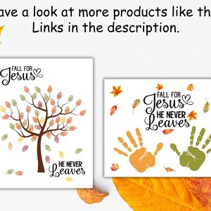 Fall for Jesus He Never Leaves Handprint Art, Sunday School Activity ...