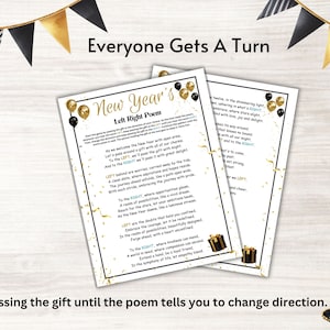 New Year Left Right Game, New Years Eve Party Games, New Year Game ...