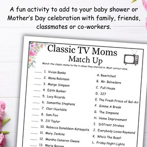 Mother's Day Trivia TV Moms Game, Pop Culture Game, Famous Moms ...