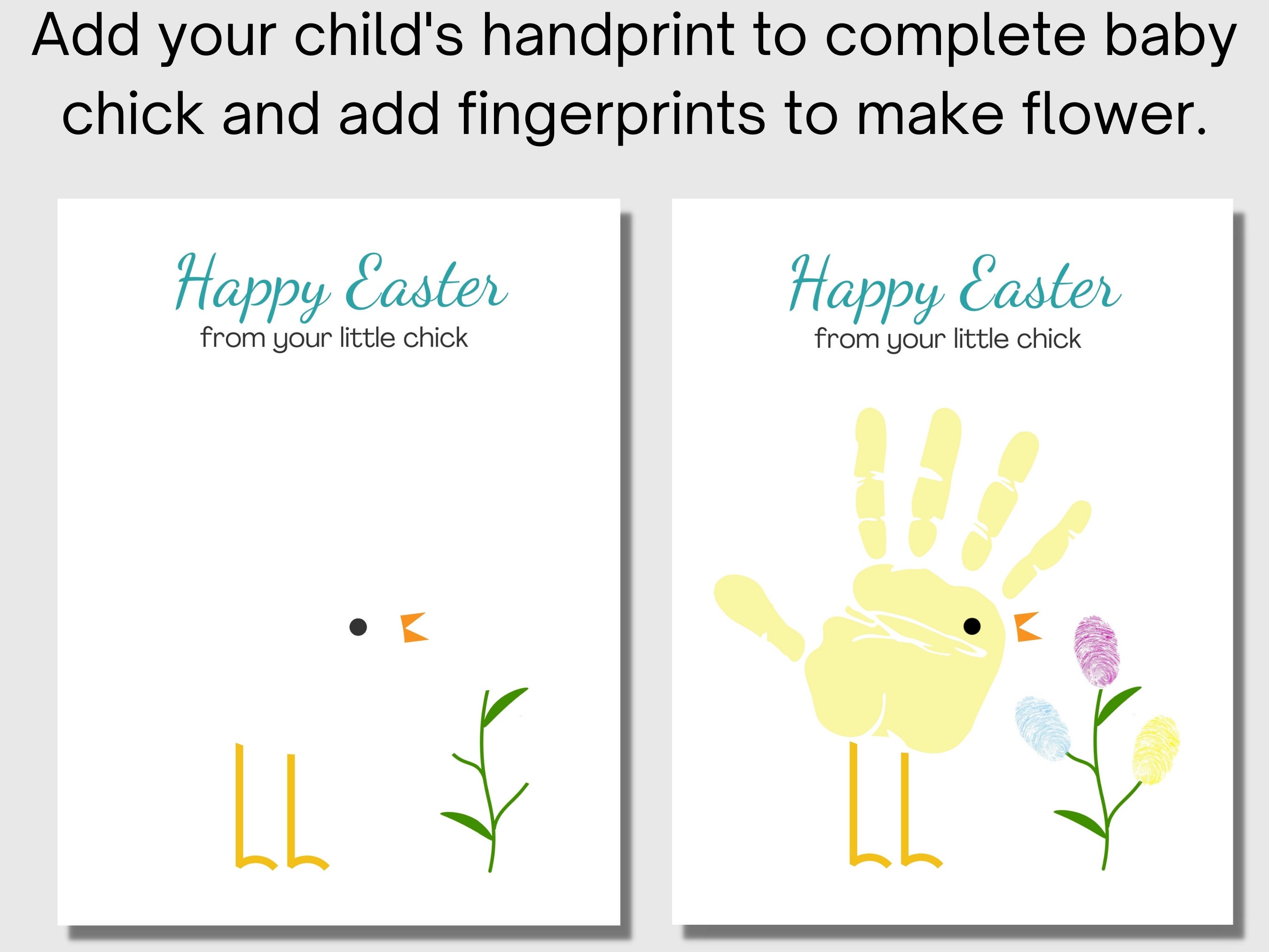 Easter Handprint Craft for Kids, Baby Chick Easter Craft, Easter ...
