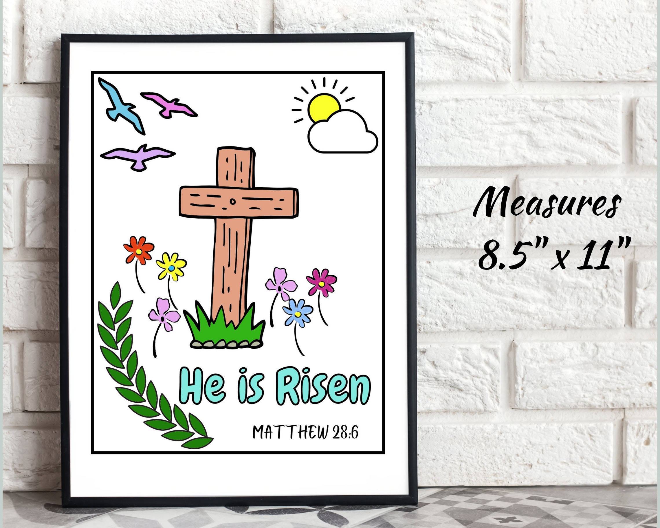 Easter Bible Verse Coloring Pages, Christian Scripture, Resurrection ...