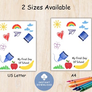 First Day of School Handprint Craft, Back to School Printable Handprint ...