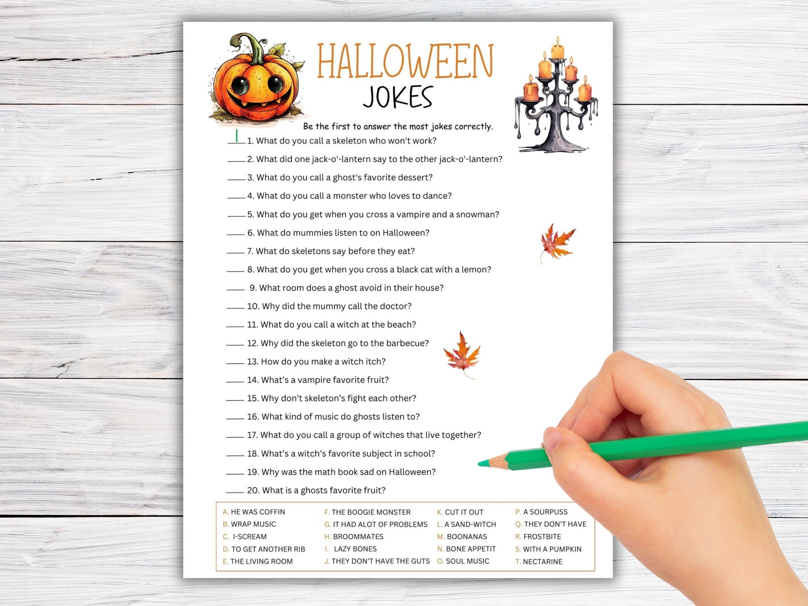 Halloween Jokes, Printable Halloween Games for Kids, Halloween Trivia ...