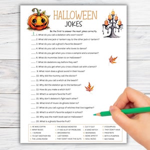 Halloween Jokes, Printable Halloween Games for Kids, Halloween Trivia ...