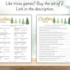 Christmas Trivia Game, Holiday Party Game, Christmas Games Printable ...