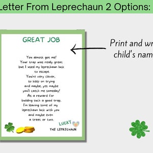 Letter From Leprechaun Trap Letter Editable Leprechaun Letter St ...