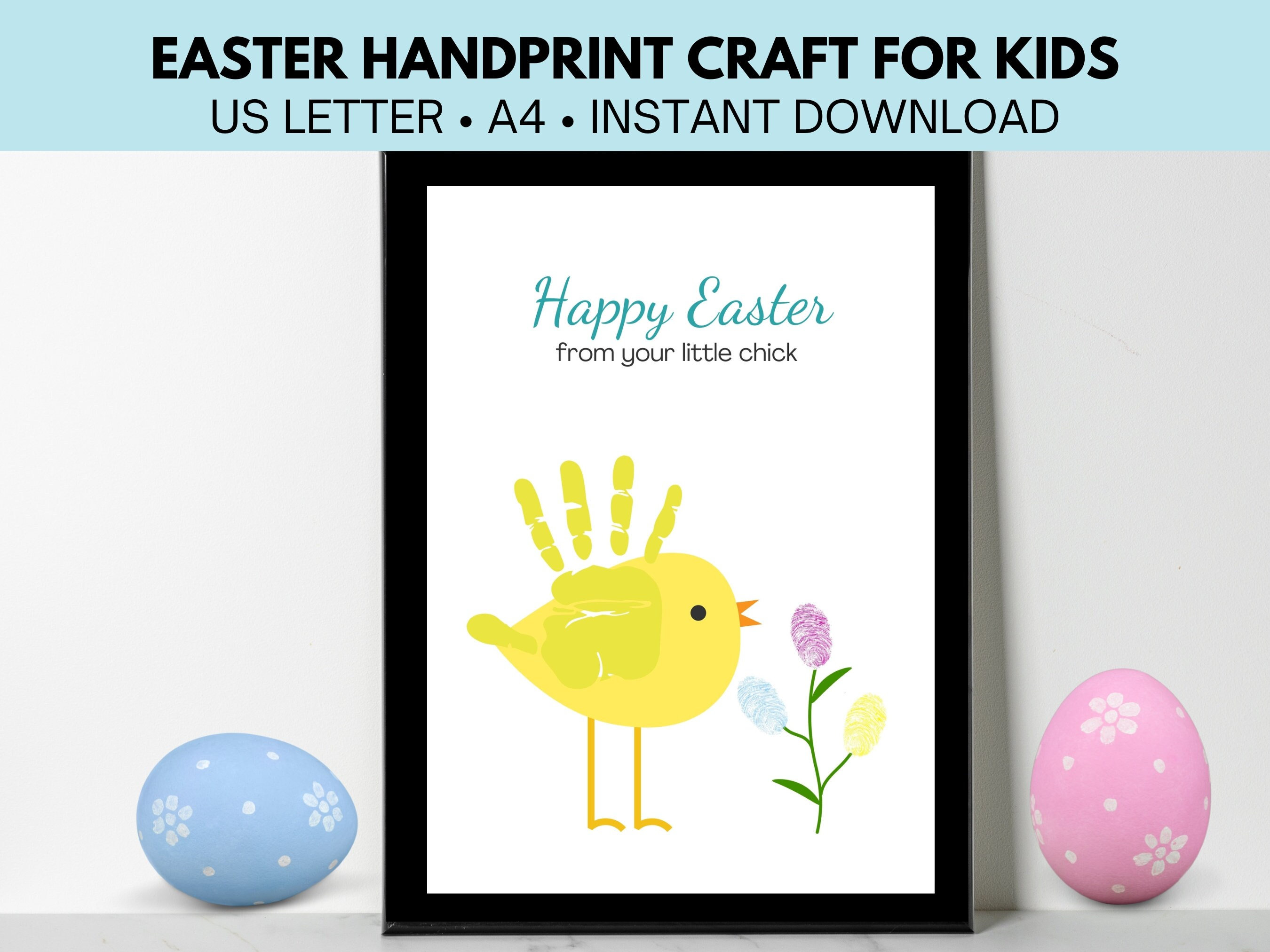 Easter Handprint Craft for Kids, Baby Chick Easter Craft, Easter ...