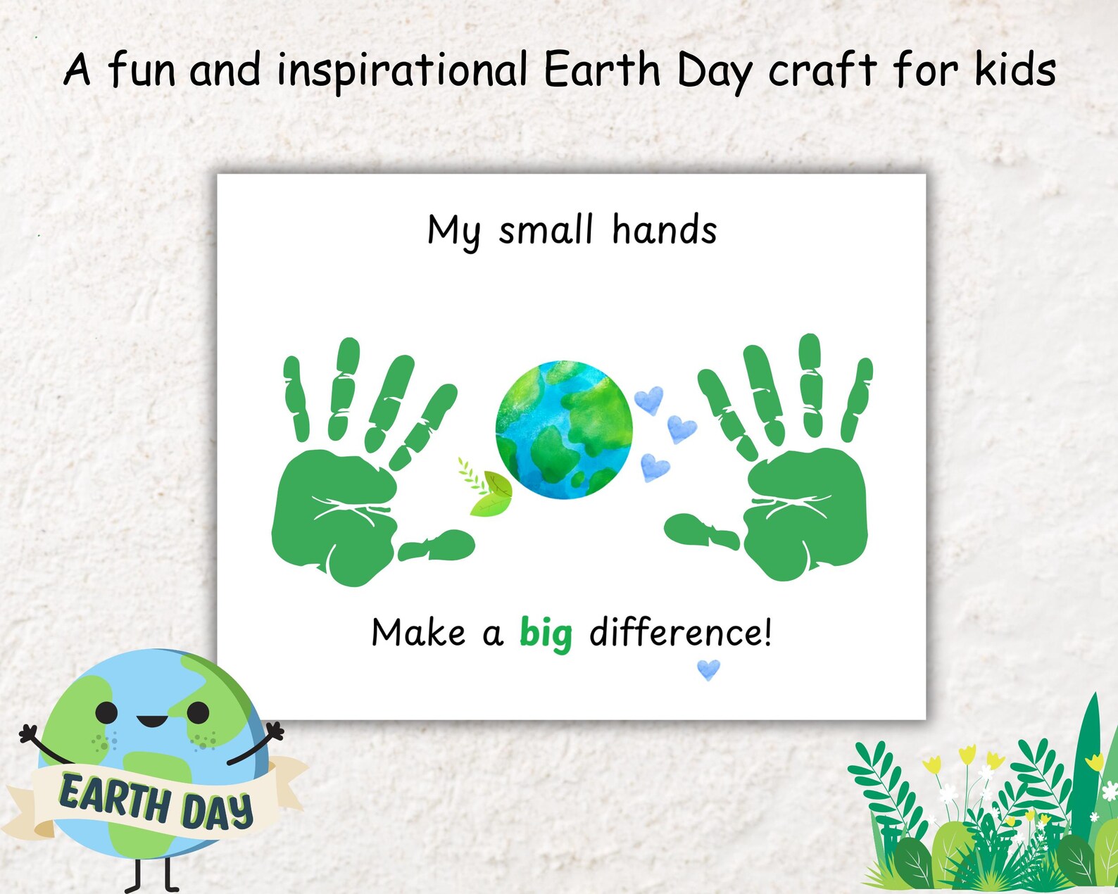Earth Day Handprint Craft, Earth Day Activity, Handprint Art Craft ...