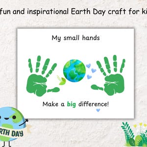 Earth Day Handprint Craft, Earth Day Activity, Handprint Art Craft ...