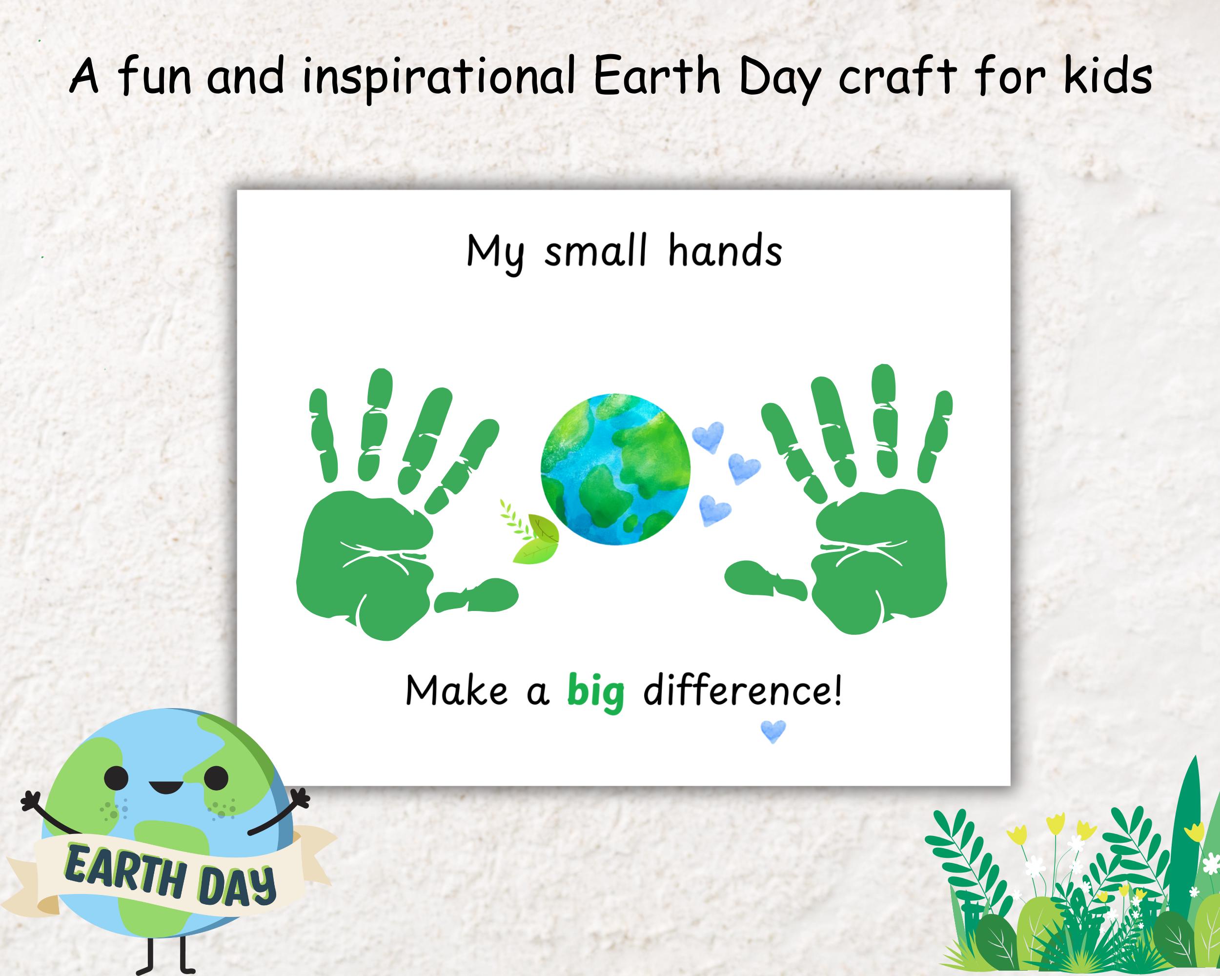 Earth Day Handprint Craft, Earth Day Activity, Handprint Art Craft ...