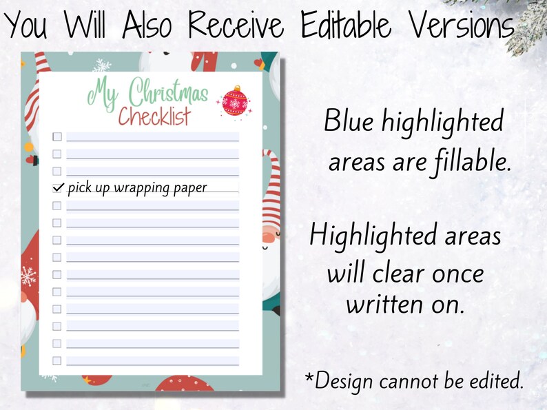 Christmas to Do List Printable Christmas Checklist To-do List Template ...