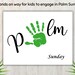 Palm Sunday Handprint Craft, Holy Week Activity, Christian Handprint ...