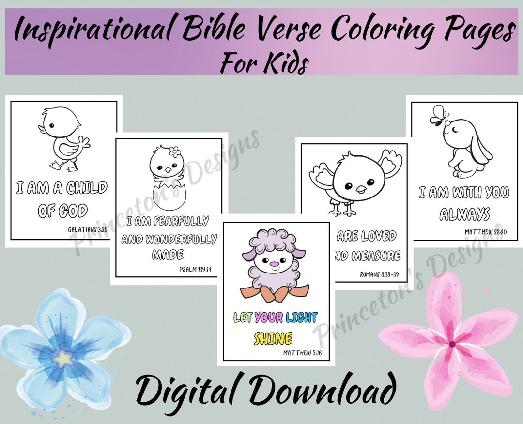 Inspirational Bible Verses Coloring Pages, Sunday School Coloring Pages ...