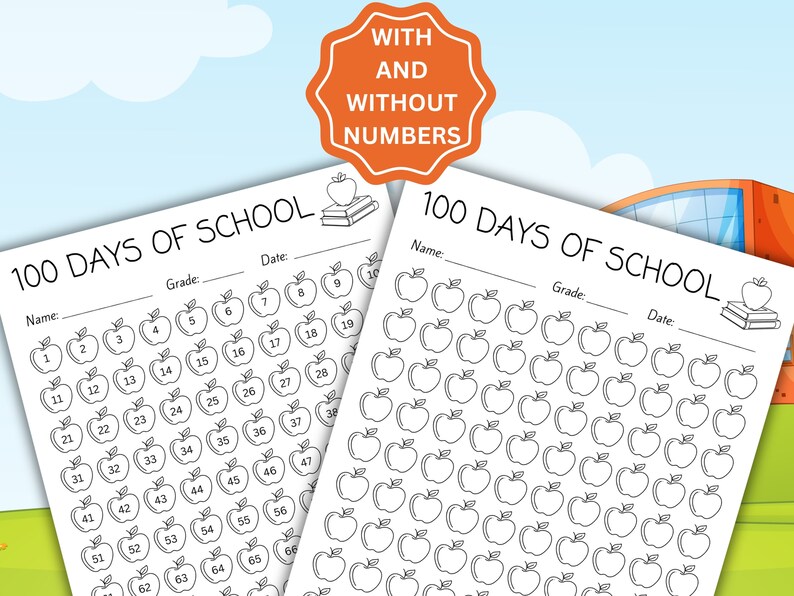 100 Days of School Printable Tracker, 100th Day of School Countdown ...