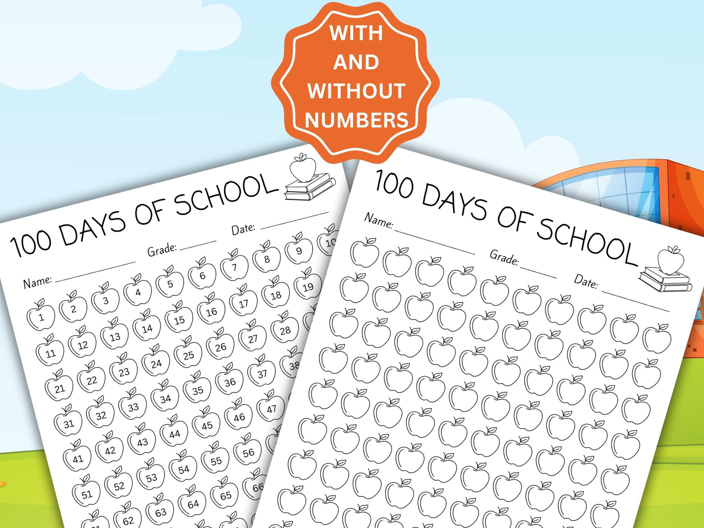 100 Days of School Printable Tracker, 100th Day of School Countdown ...