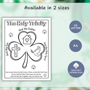 St. Patrick's Day Shamrock Trinity Coloring Page, Christian St Patricks ...