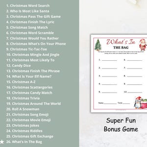 Christmas Game Bundle, Christmas Party Games Printable, Holiday Office ...