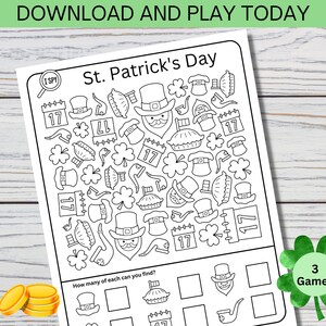 St. Patrick's Day I Spy Printable Game for Kids St. Patrick's Day ...