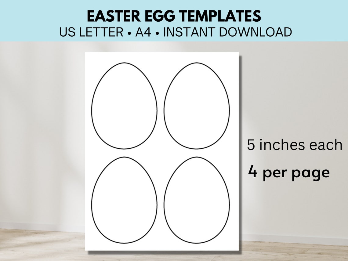 Printable Easter Egg Template, Easter Egg Activity Sheets, Easter Egg ...