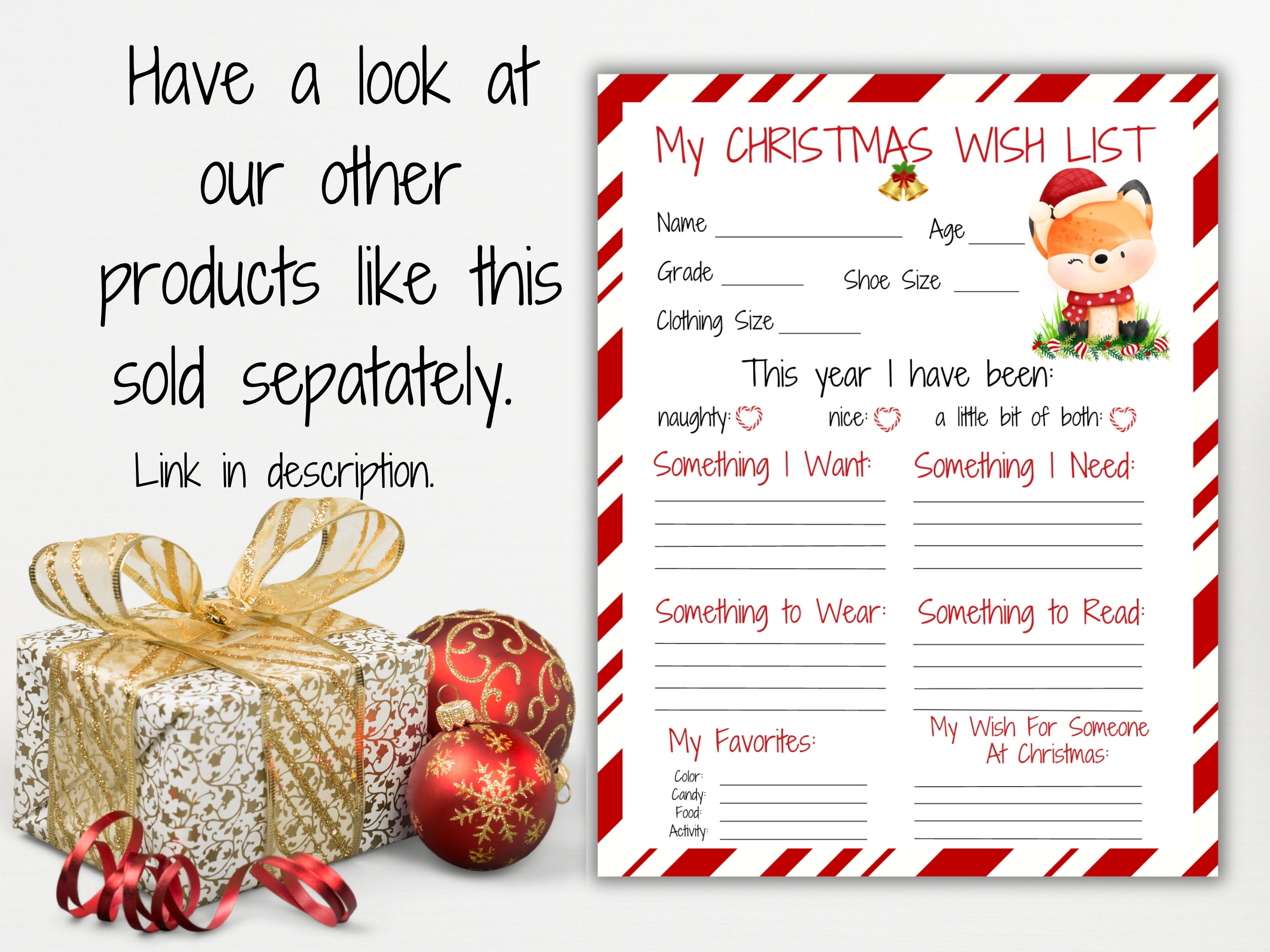 Dear Santa Letter, Letter to Santa Printable, Kids Letter to Santa ...