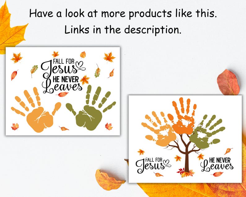 Fall for Jesus Fingerprint Art, Sunday School Printable, Tree Handprint ...