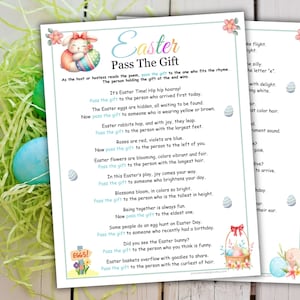 Easter Game, Pass the Gift Game, Easter Party Games, Printable Easter ...