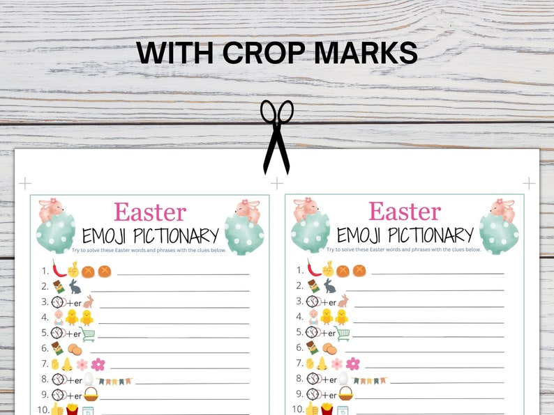 Easter Emoji Pictionary, Printable Easter Games, Easter Party Games ...