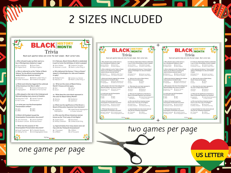 Black History Month Trivia, Black History Trivia, African American ...