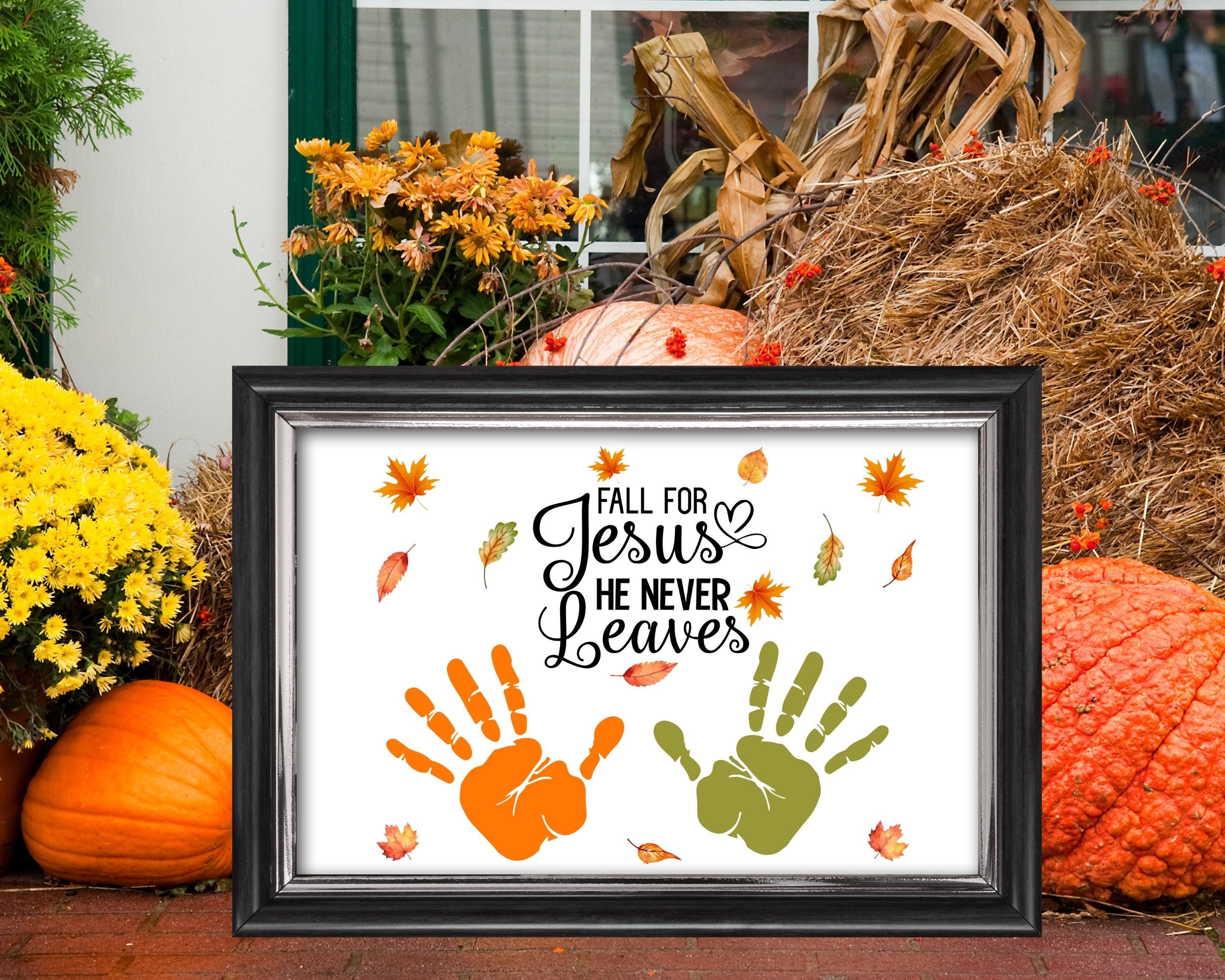 Fall Handprint Craft, Fall for Jesus Craft, Sunday School Activity ...