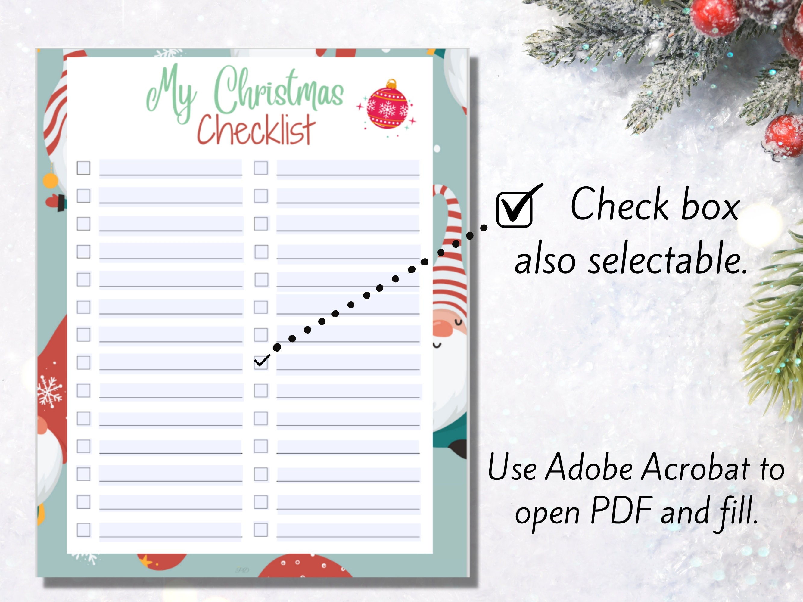 Christmas to Do List Printable Christmas Checklist To-do List Template ...