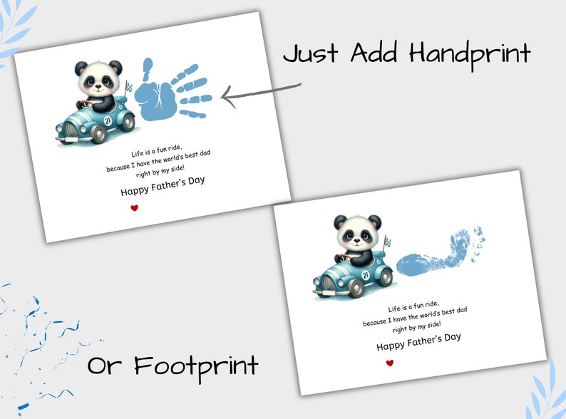 Fathers Day Race Car Handprint Art Craft, Personalized Gift for Dad ...