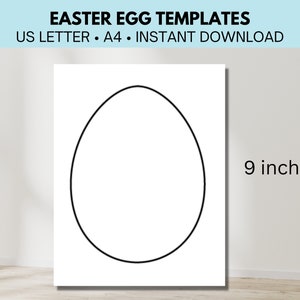 Printable Easter Egg Template, Easter Egg Activity Sheets, Easter Egg ...