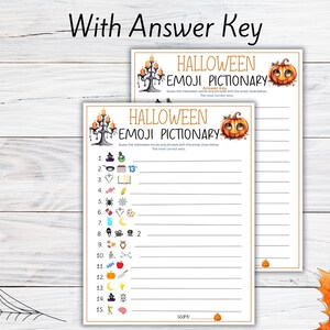 Halloween Emoji Pictionary Game, Halloween Quiz, Fun Halloween Games ...