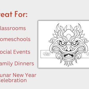 Year of the Dragon Paper Crowns, Year of the Dragon 2024, Lunar New ...