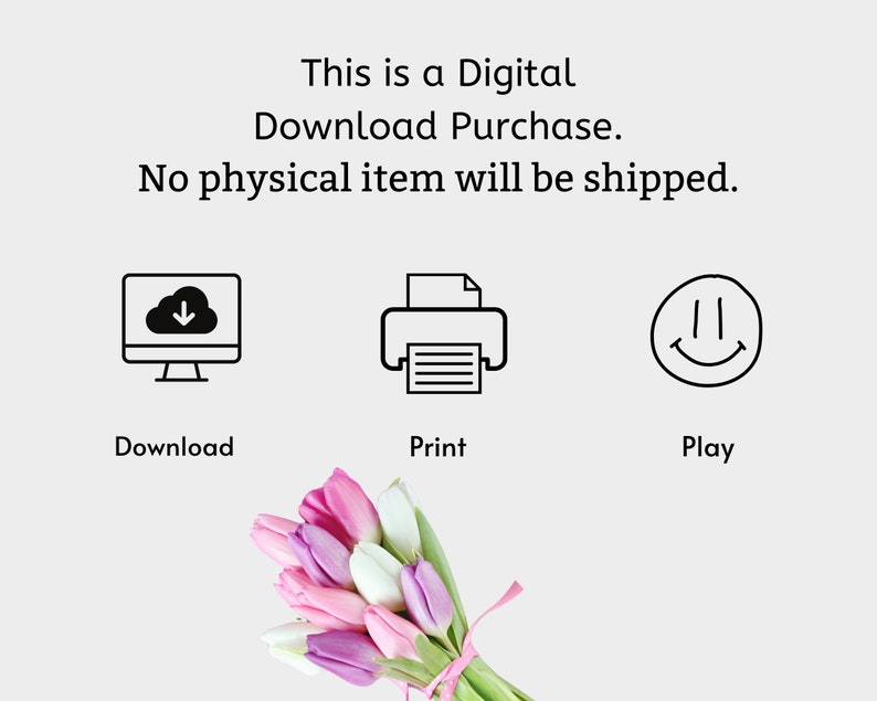 Spring Games Printable, Spring Left Right Game, Spring Party Game, Pass ...