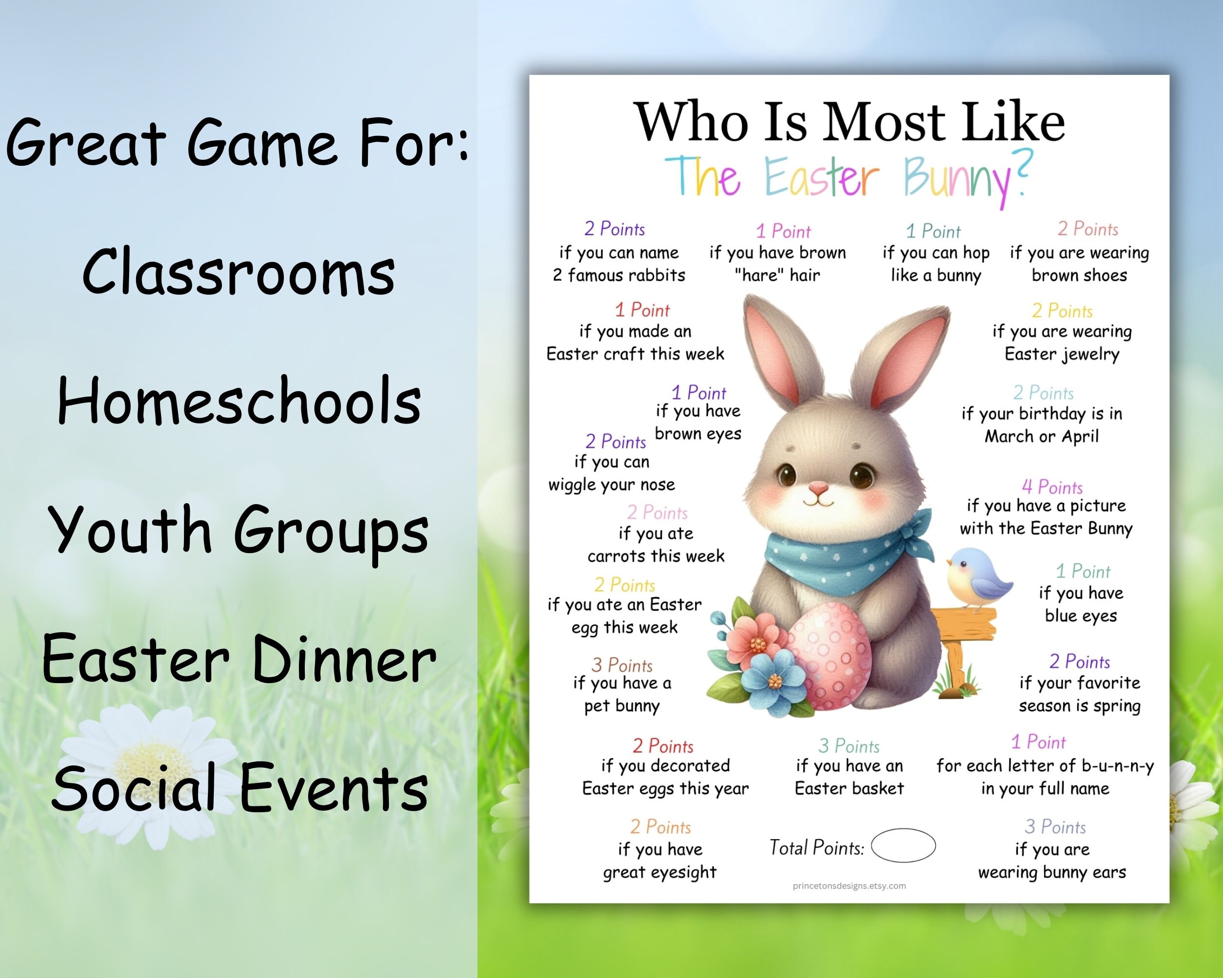 Easter Game, Who is Most Like the Easter Bunny, Easter Party Games ...
