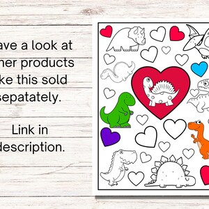 Dinosaur Valentine Cards, Dot to Dot Valentine Printable, Valentine ...