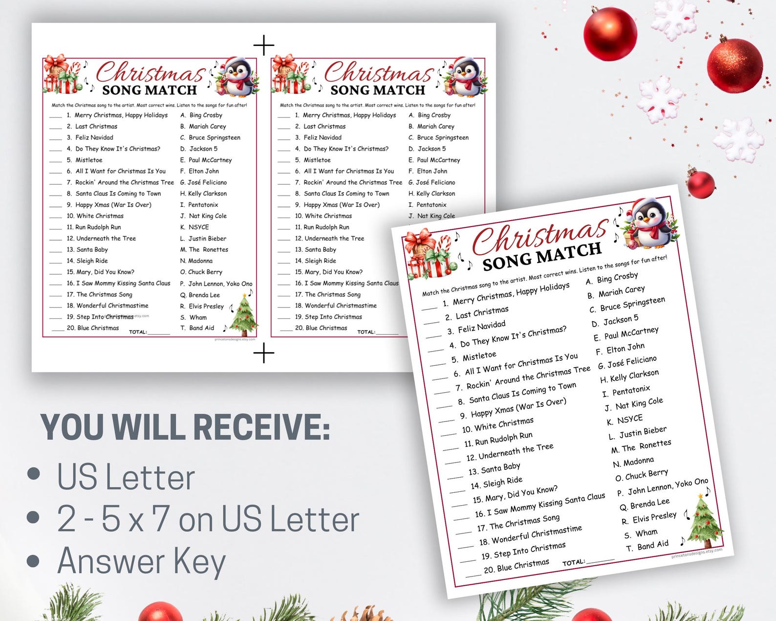 Christmas Song Trivia Game, Printable Christmas Party Game, Holiday ...