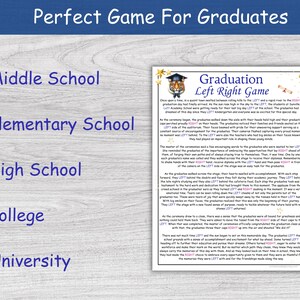 Graduation Game, Left Right Game, Graduation Party Ideas, Class of 2025 ...